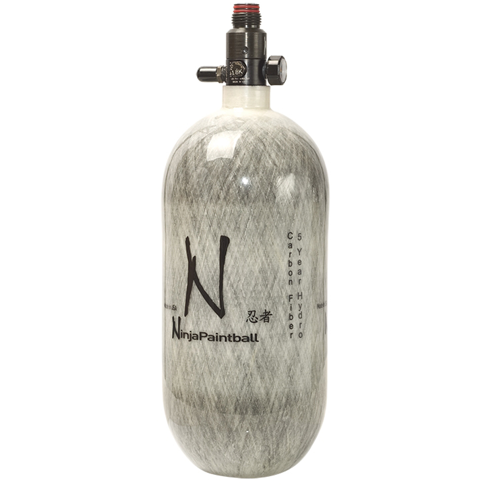 Ninja 90/4500 Carbon Fiber Air Tank w/ PRO V2 Regulator - Grey | Hot ...
